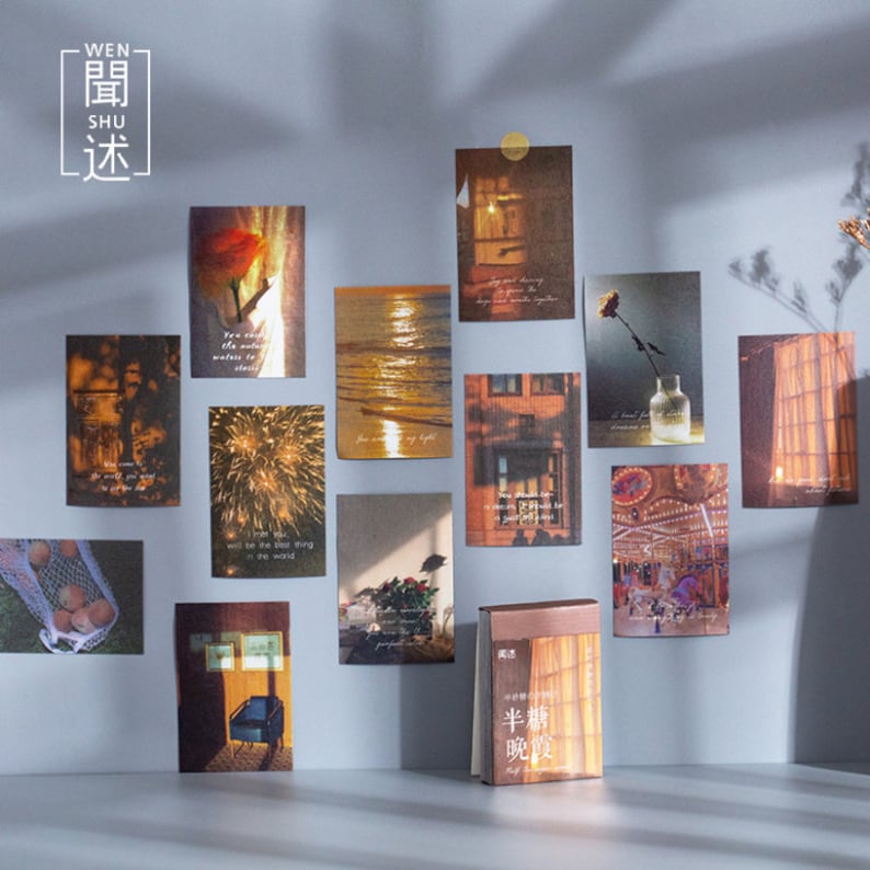 50pcs Beautiful Scenery Stickers Moon Sticker Plant - Etsy