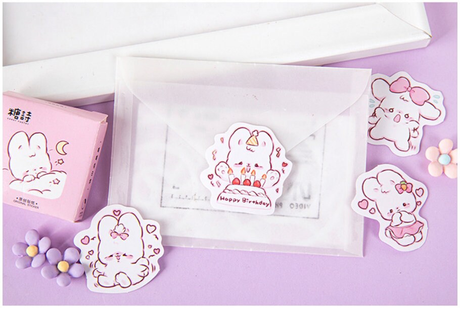 45pcs Rabbit Stickers Animal Stickers Sticker Flakes | Etsy