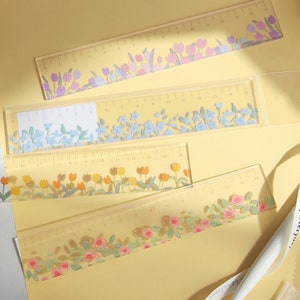 Flower Ruler, 15cm, Drawing Ruler, Learning, Cute Ruler, Kawaii ...