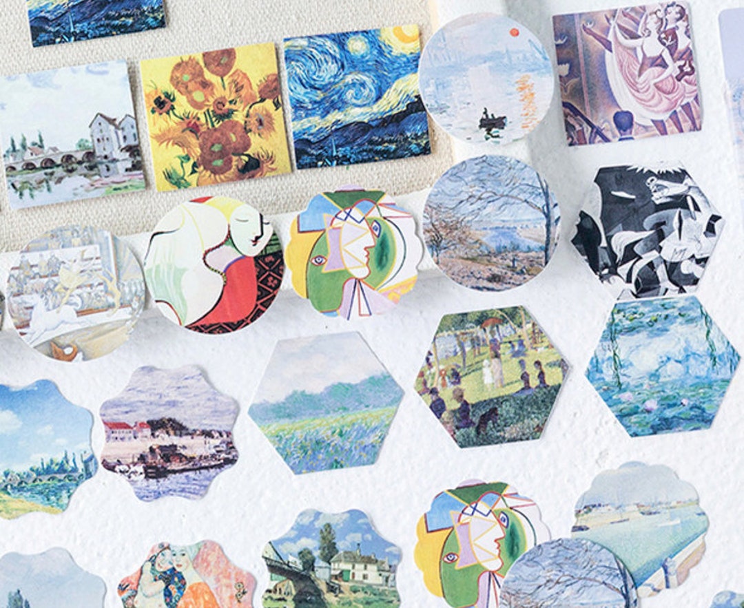 46pcs, Arts Stickers, Painting Stickers, Picture, Drawing, Sticker ...