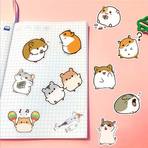 50pcs, Hamster Stickers, Animal Stickers, Waterproof Sticker, Cute ...
