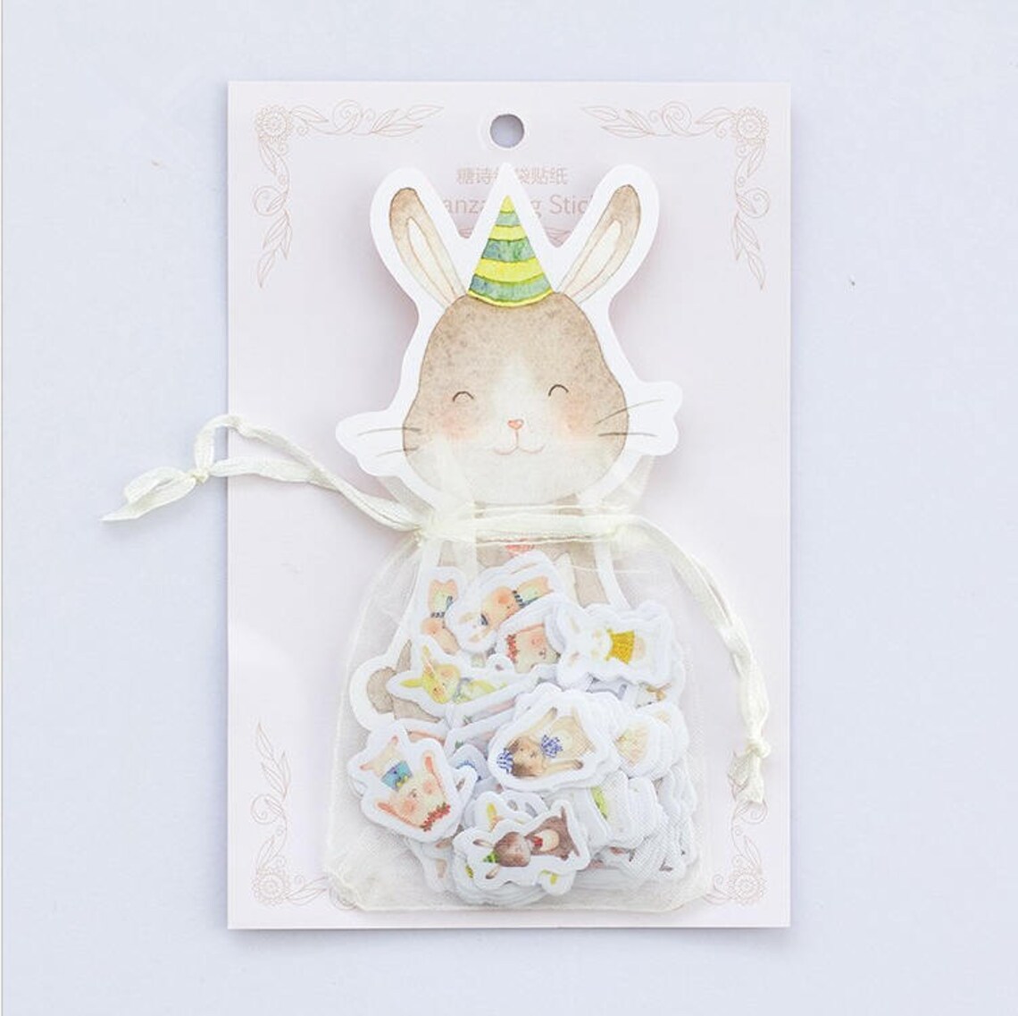 Rabbit Stickers 100pcs Cute Rabbit Sticker Bunny Sticker - Etsy
