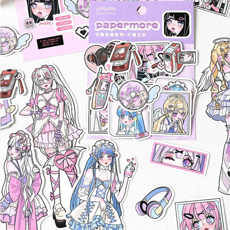 40pcs, Girl Stickers, Cute Girl, Fashion Boy, Planner Sticker, Kawaii ...