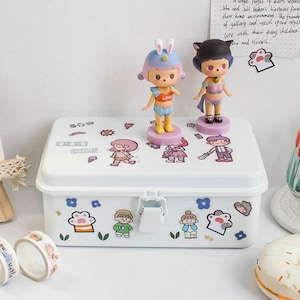 Ins Style White Box, Storage Box, Organiser Box, Containers, Stickers ...