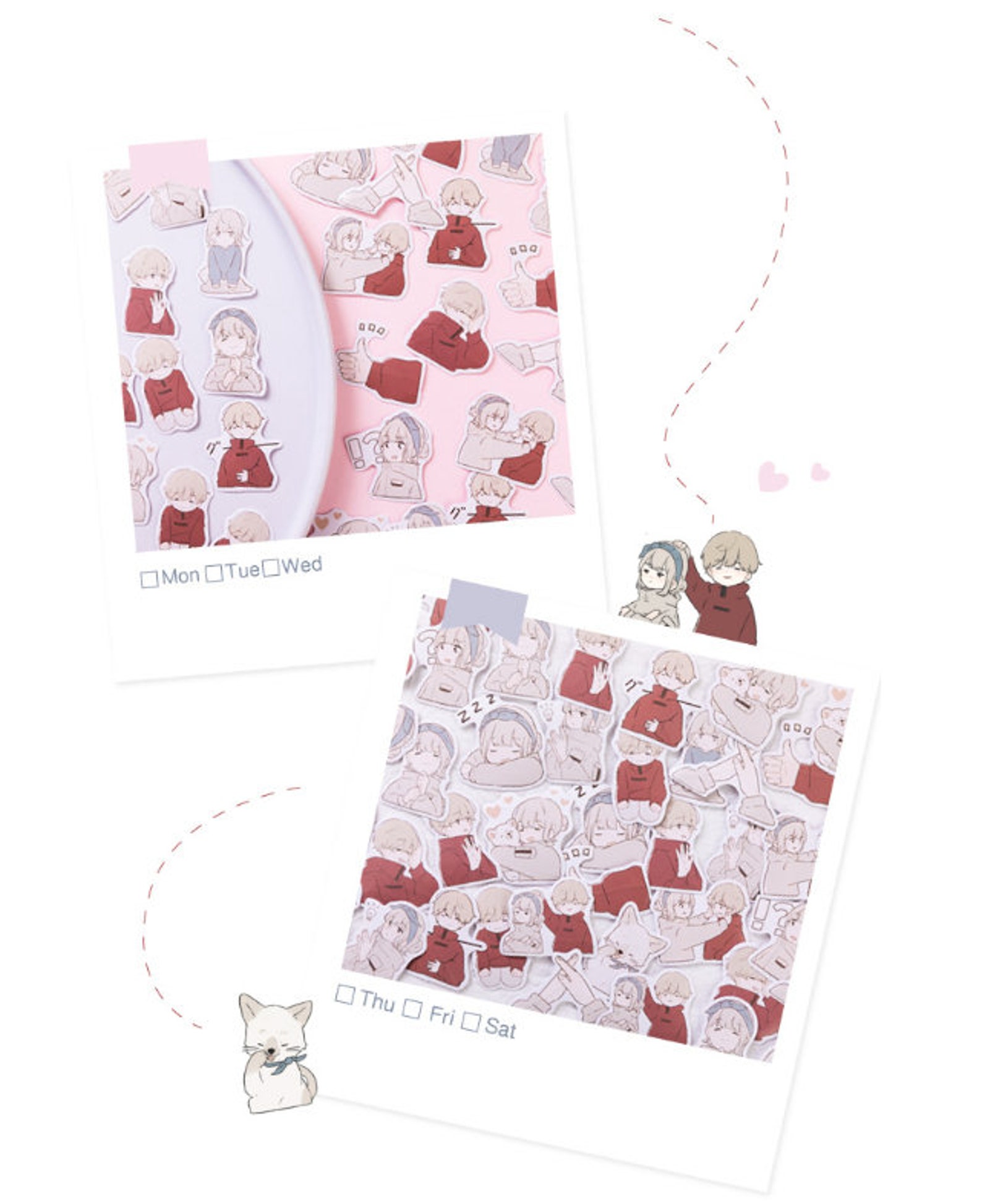 45pcs cute stickers sticker flakes Planner Sticker kawaii | Etsy