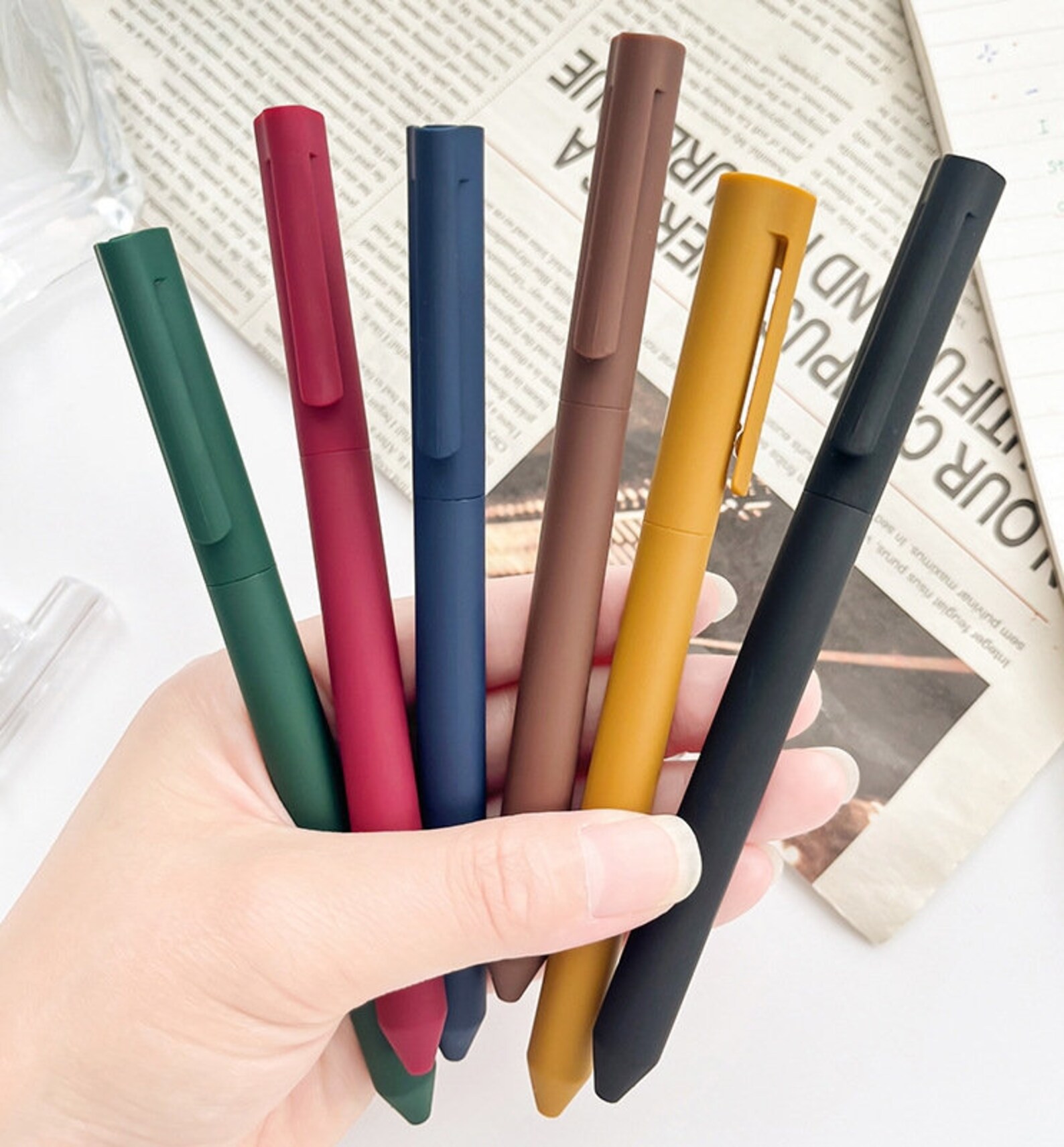 6pcs Colorful Gel Pens 0.5mm Kawaii Stationary Cute Pens - Etsy