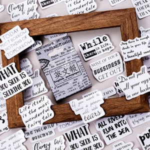 46pcs, Newspapers Stickers, English Newspapers Stickers, Vintage ...