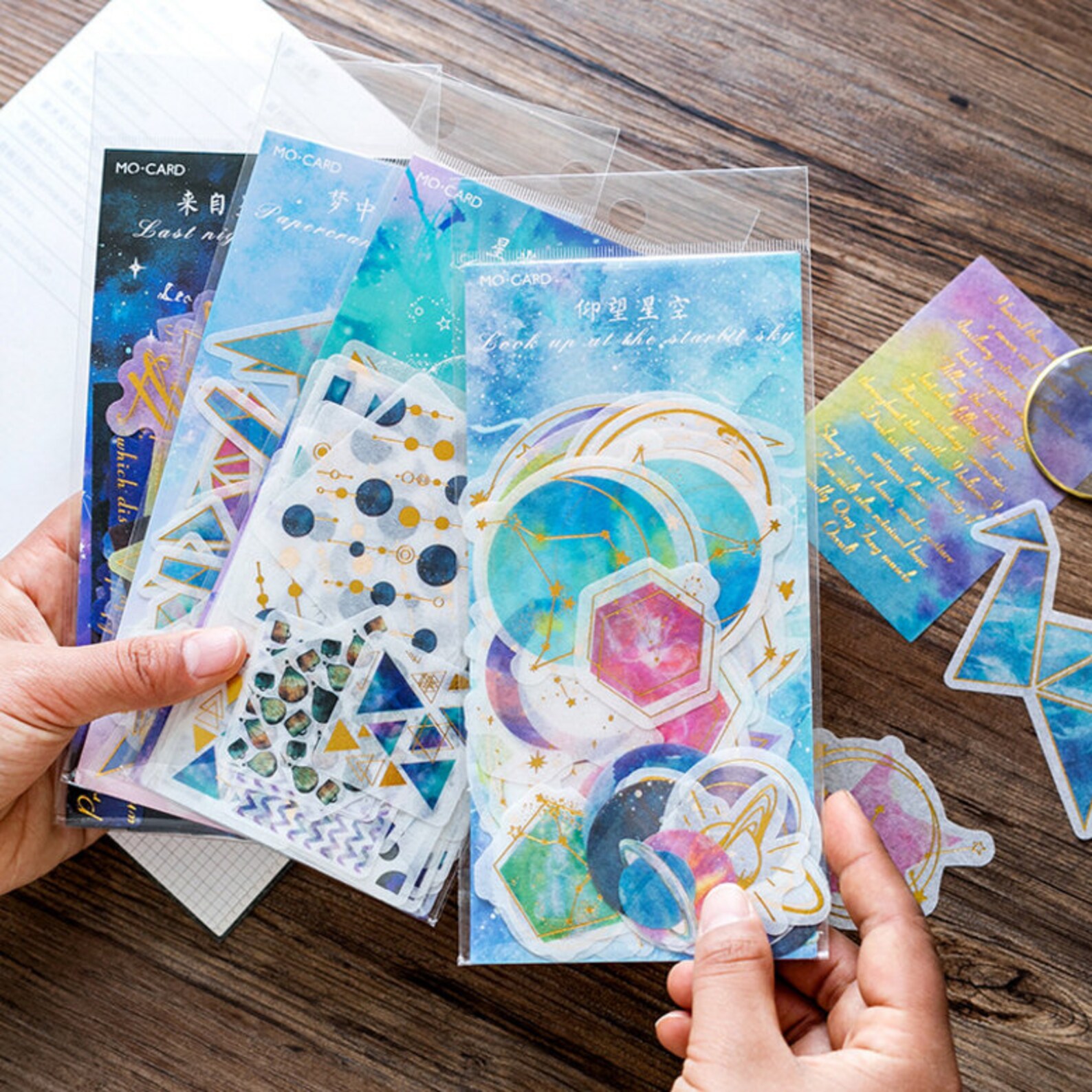 60pcs, Star Stickers, Moon, Galaxy, Cosmic, Planet, Universe, Colorful ...