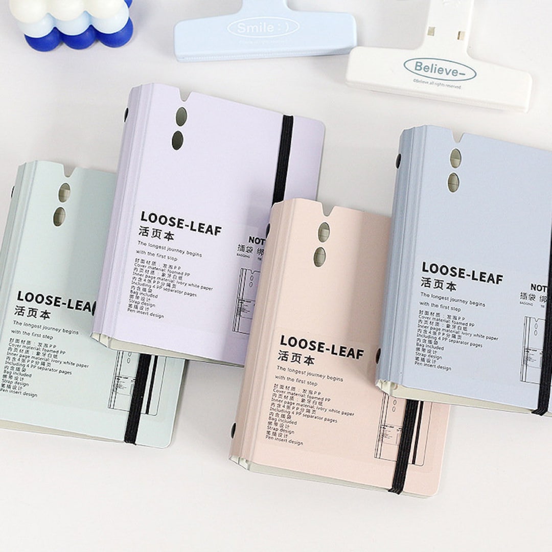 A5 Planner Binder, Planner Cover, PP Colored Binder, Personal Size, 6 ...