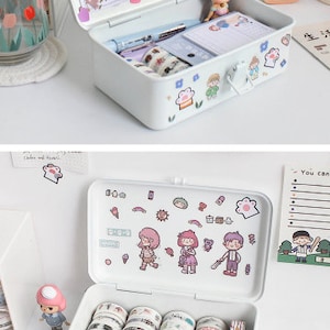 Ins Style White Box, Storage Box, Organiser Box, Containers, Stickers ...