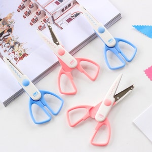 Lace Scissors, Wavy Scissors, Serrated Scissors, Pink, Blue, Cute Paper ...
