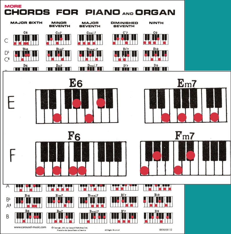 More Chords for Piano and Organ - Etsy