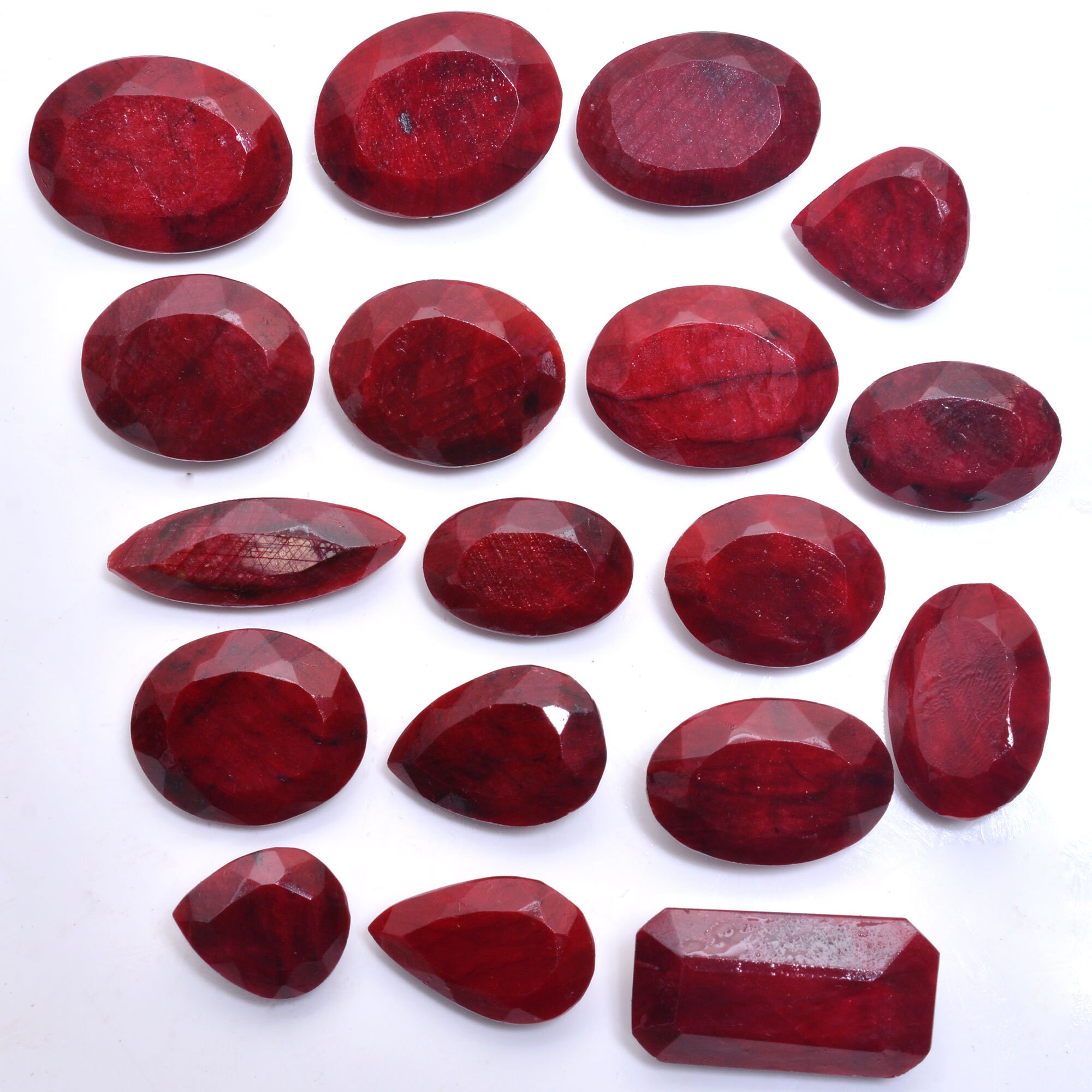 18 Pieces Ruby Natural Pigeon Blood Ruby Mix Shape Faceted | Etsy