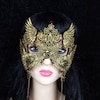 Wings Headpiece and Blind Mask, Gothic Crown, Gothic Headpiece ...