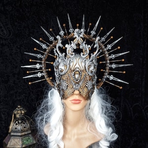 Custom Made / SET "victorian Love"halo & Blind Mask, Cathedral Mask ...