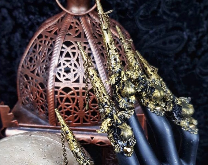 Made to Order / 5 Finger Claws, Raven, Fantasy Costume, Medusa, Pagan ...