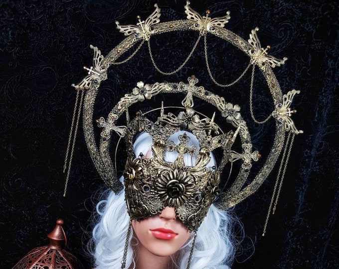 Set III Cathedral Halo & Cathedral Mask Blind Mask Gothic - Etsy
