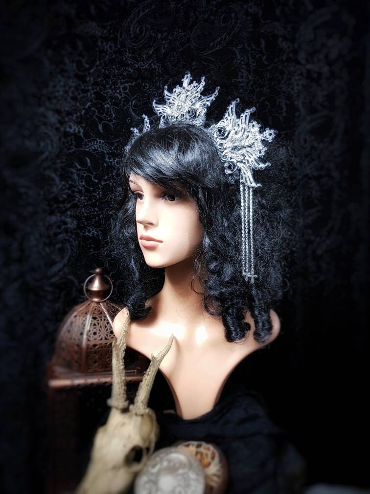Gothic headpiece Jeanne d'Arc Crown goth Headdress | Etsy