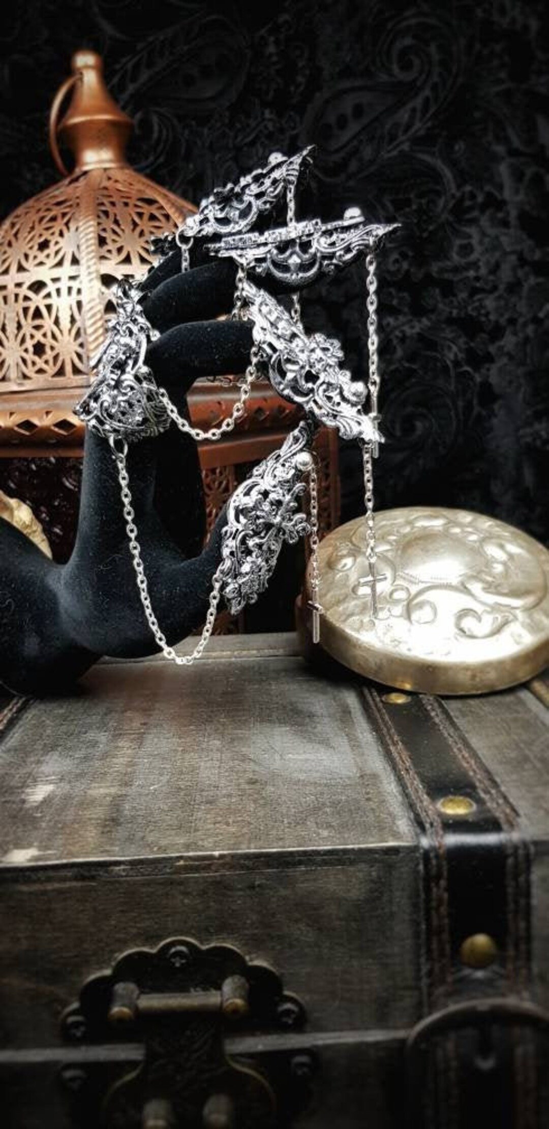 Made to Order / 5 Finger Claws Gothic Cross & Rings, Various Styles ...