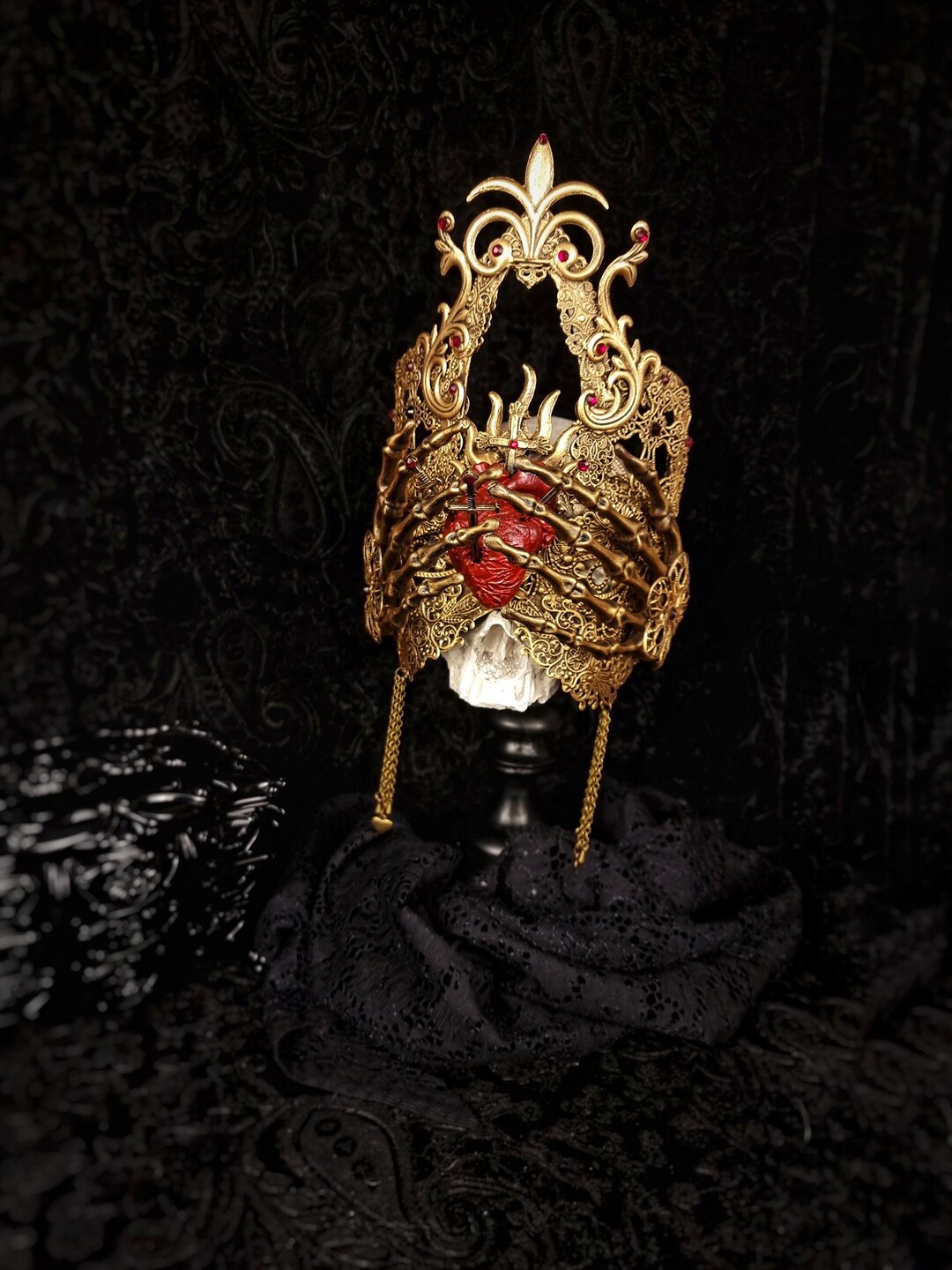 Cathedral Blind Mask sacred Heart Gothic Crown, Holy, Religious ...