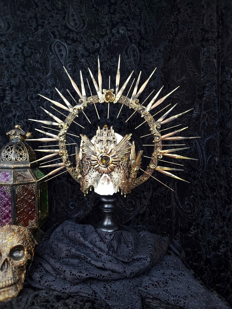 Set "thorn King" Halo & Blind Mask, Crown, Headdress, Cosplay, Larp ...