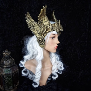 Made to Order / Set Valkyrie Crown & Mouth Mask, Wings Headdress ...