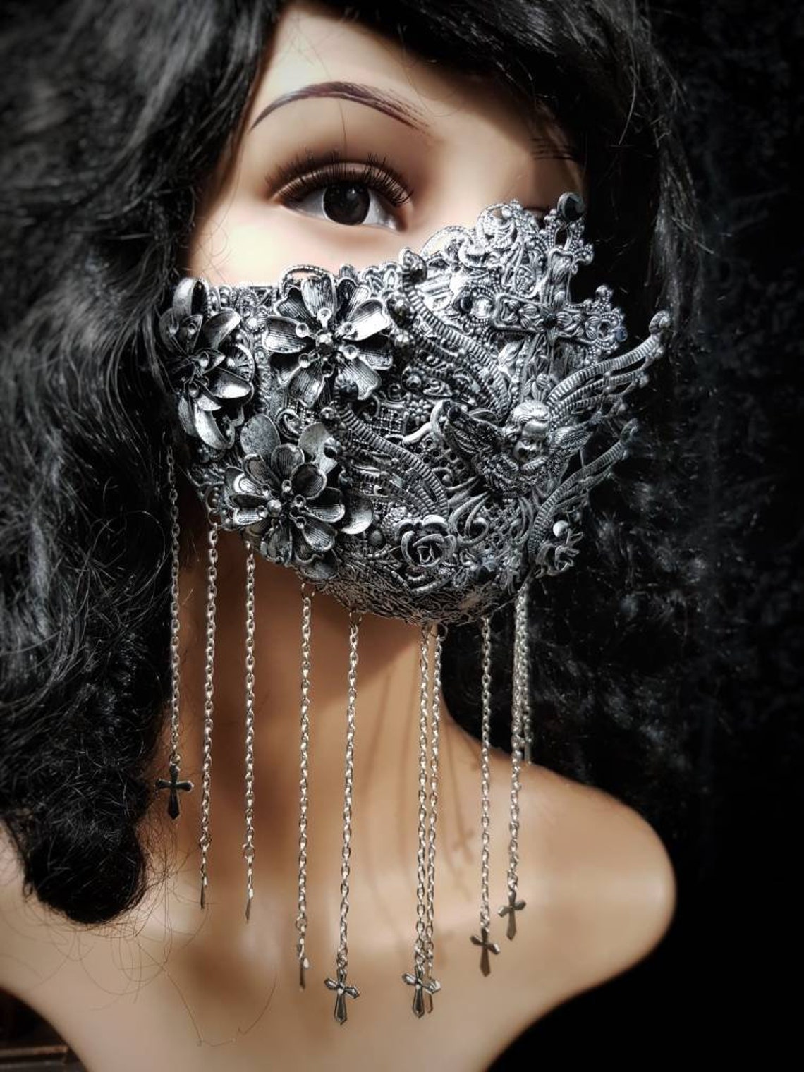 Mouth Mask "jeanne D'arc", Jaw Mask Lower Jaw Mask, Gothic Headpiece ...