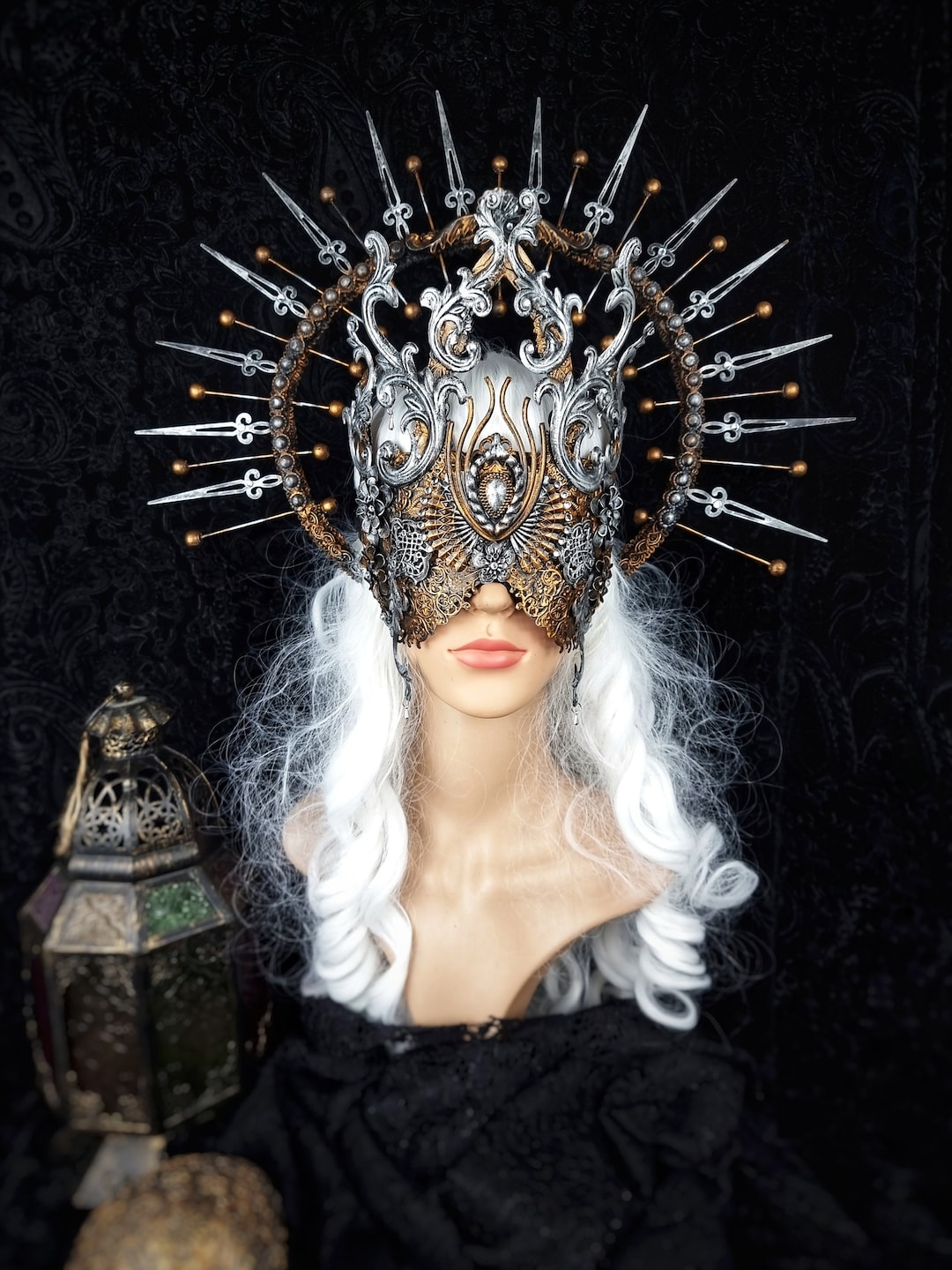 Made to Order / SET victorian Love Halo & Blind Mask, Cathedral Mask ...