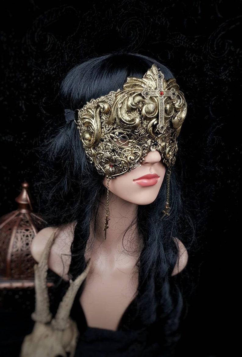 Baroque Blind Mask Fantasy Cosplay Larp Gothic - Etsy UK