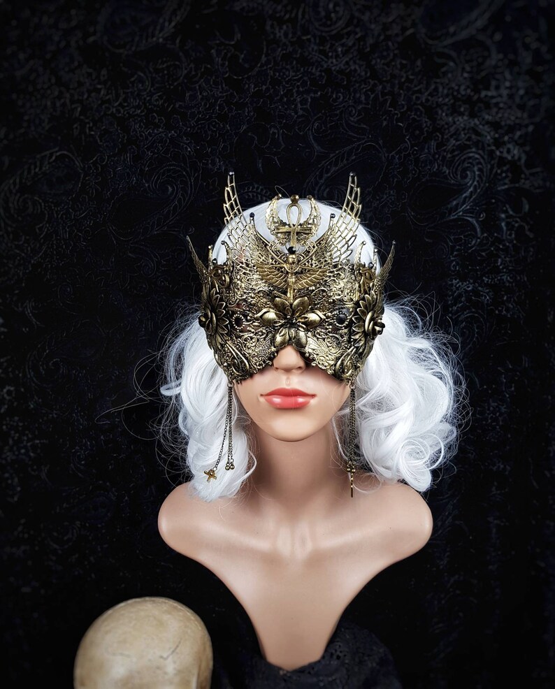 Blind mask Isis medusa mask ankh horus | Etsy