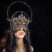 Art Nouveau Halo Blind Mask, Fantasy Costume, Goth Crown, Gothic ...