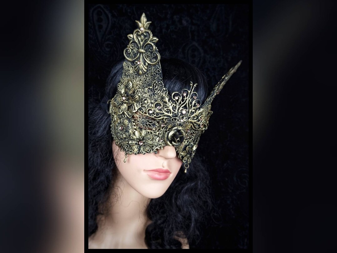 Blind Mask baroque Cat Fantasy Larp Cosplay - Etsy