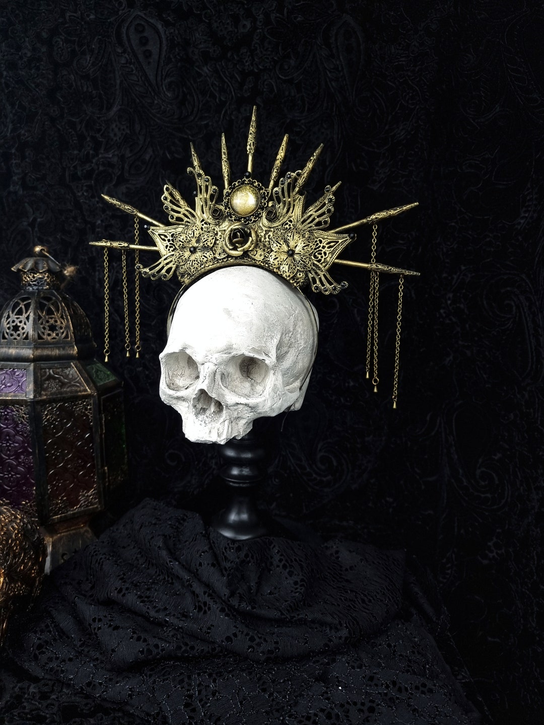 Crown the Sun, Fairytale, Larp, Goth Headpiece, Gothic Crown, Pagan ...