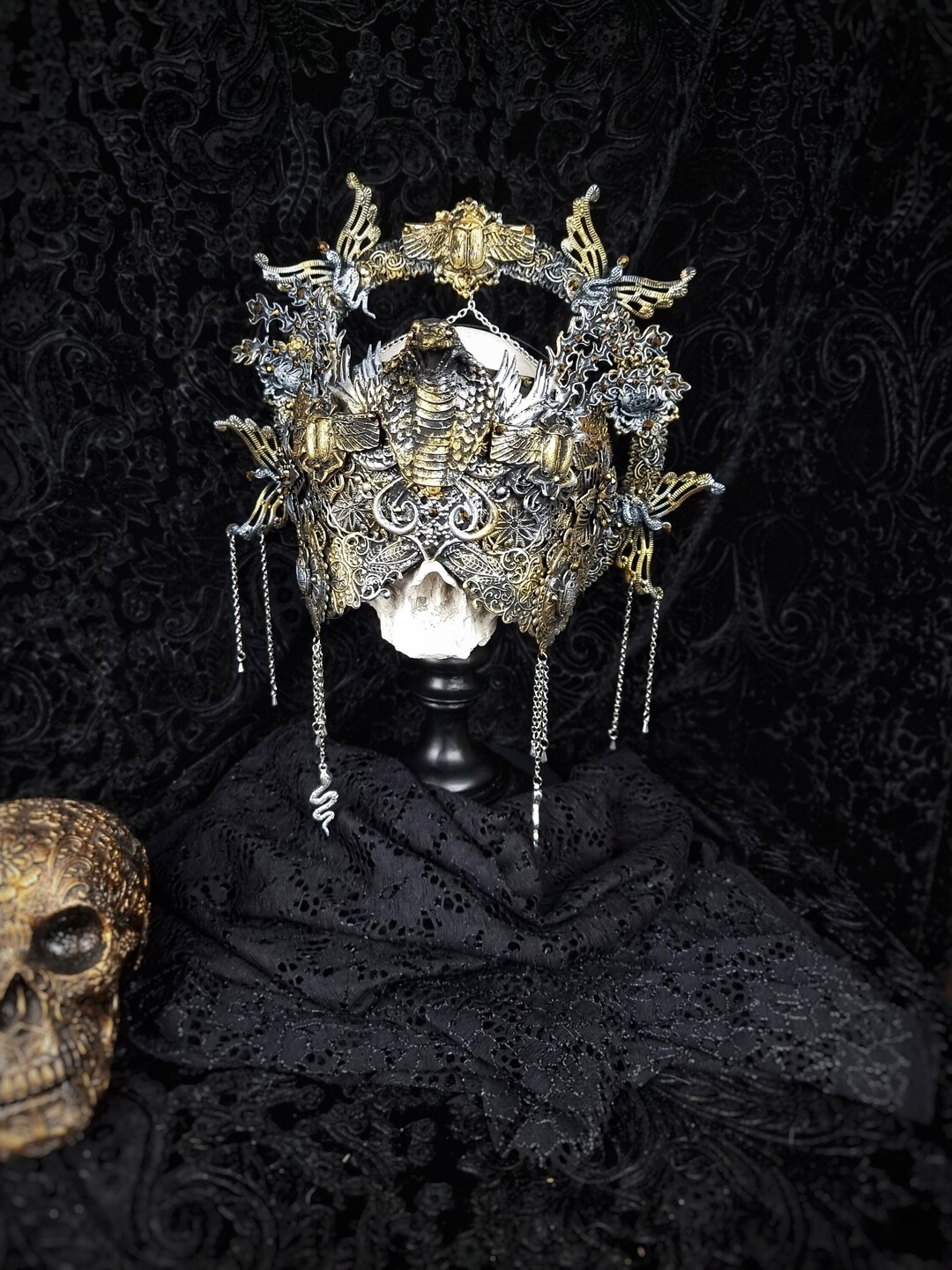 Made to Order / Cobra Crown & Blind Mask Scarab, Headdress, Medusa ...