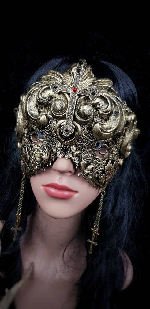 Baroque Blind Mask Fantasy Cosplay Larp Gothic - Etsy UK