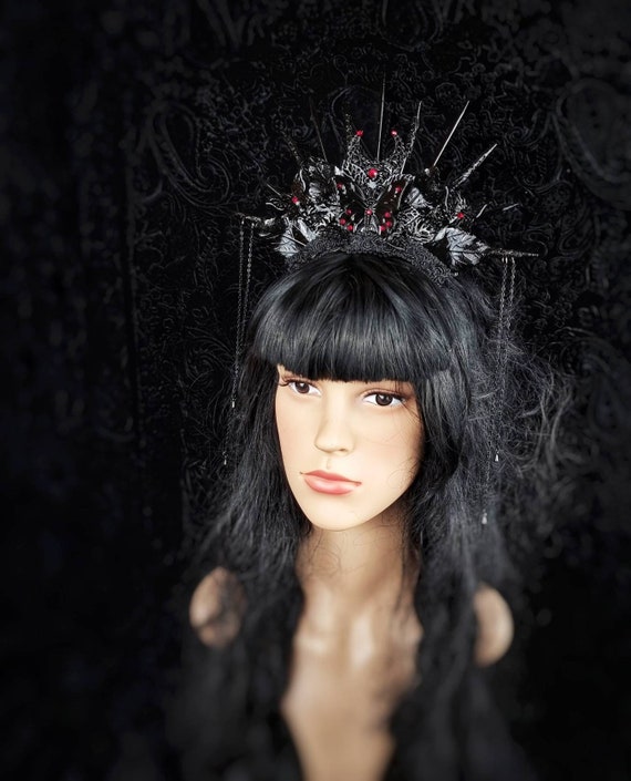 Butterfly Crown Fairytale Larp Goth Headpiece Gothic - Etsy