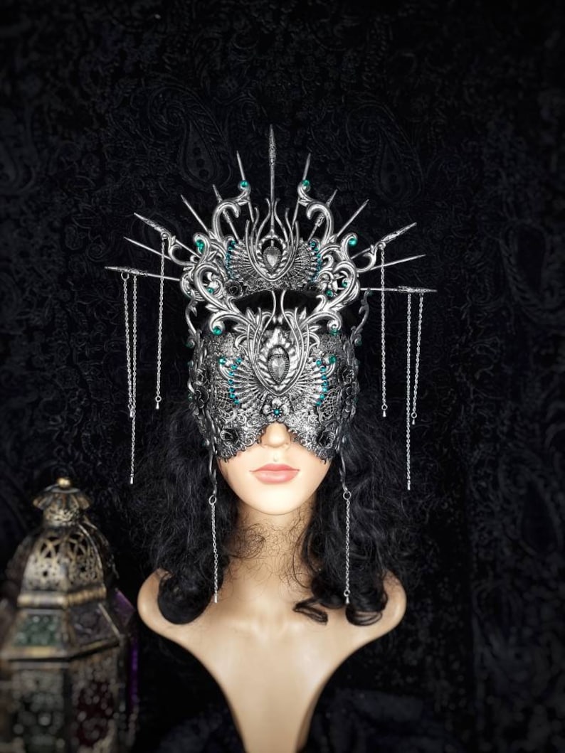 SET Victorian Love Crown & Blind Mask Fantasy - Etsy