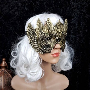 Angel Cathedral wings, blind mask, gothic headpiece, gothic crown, goth ...