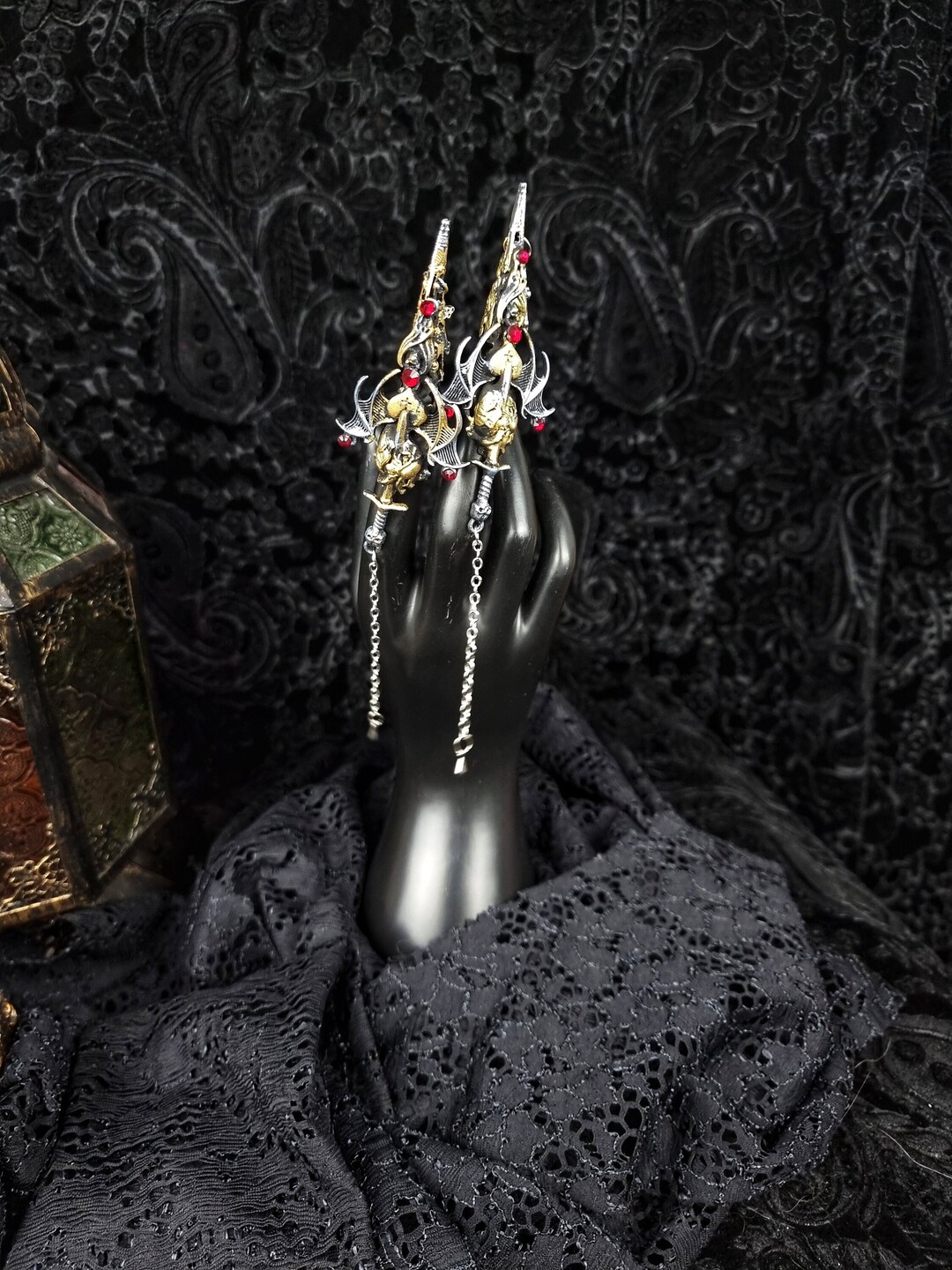 Made to Order / XL Finger Claws Moth Wings Fantasy Costume, Pagan ...