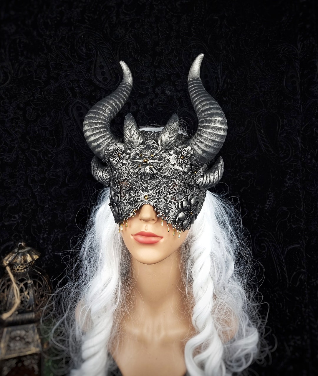 Ready to Ship Immediately / Blind Mask twillight, Demon Mask, Gothic ...