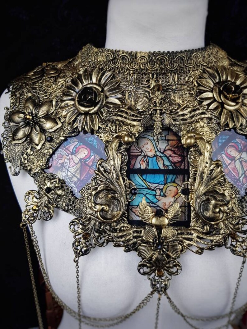 Stained Glass Chest Armor Cathedral Collar - Etsy
