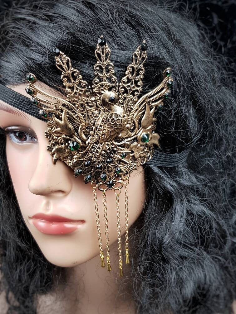 Eye patch The Phoenix gothic crown gothic | Etsy