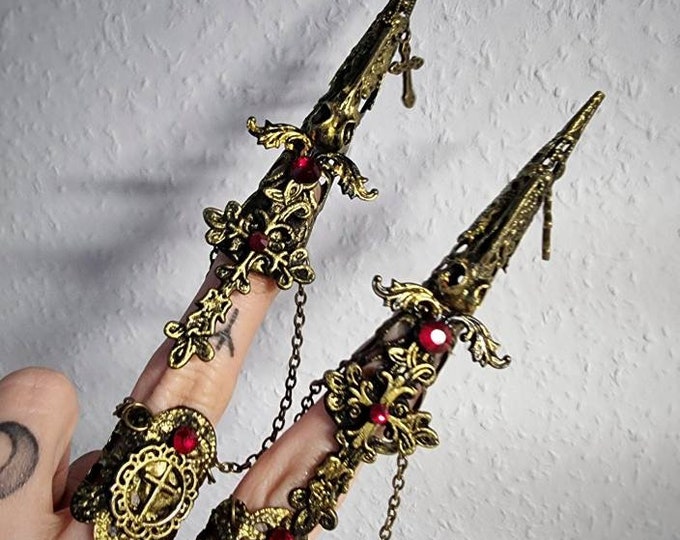 Made to Order / Holy Crow Finger Claws & Ring, Cosplay Costume, Fantasy ...