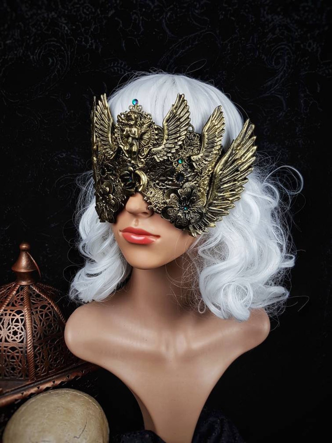 Made After Order / Angel Cathedral Wings, Blind Mask, Gothic Headpiece ...