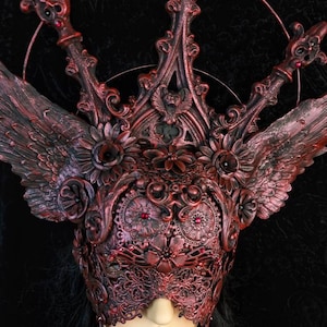 Headpiece Blind Mask gargoyle With Wings, Vampire Gothic Headpiece ...