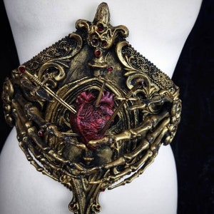 Waist Armor, Corset "cathedral Sacred Heart" Skeleton Hands, Cosplay ...
