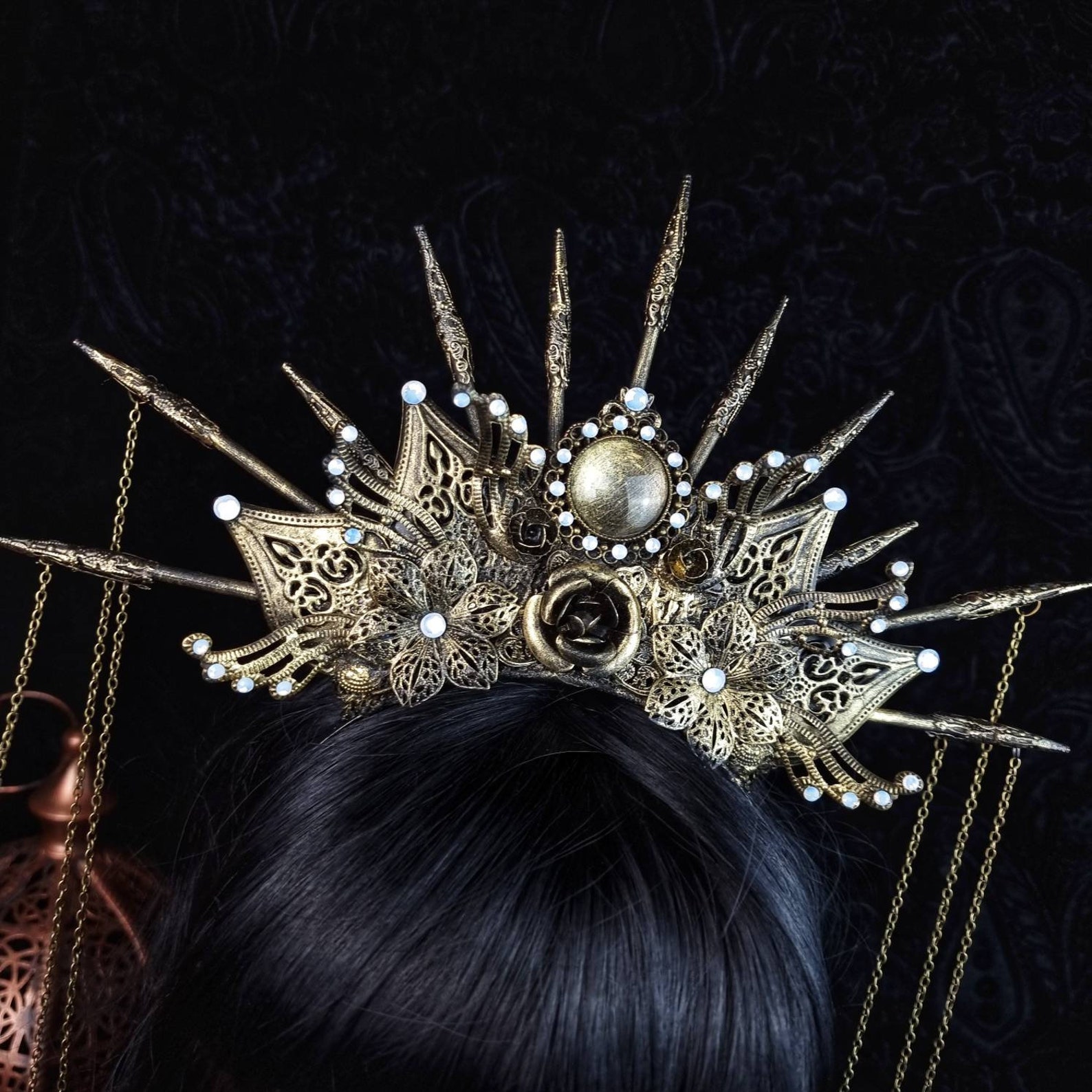Crown the Sun Fairytale Larp Goth Headpiece | Etsy