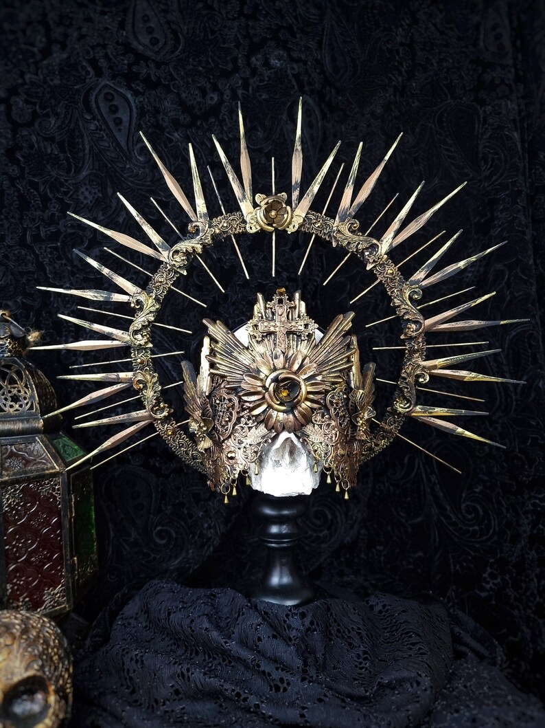 Set "thorn King" Halo & Blind Mask, Crown, Headdress, Cosplay, Larp ...