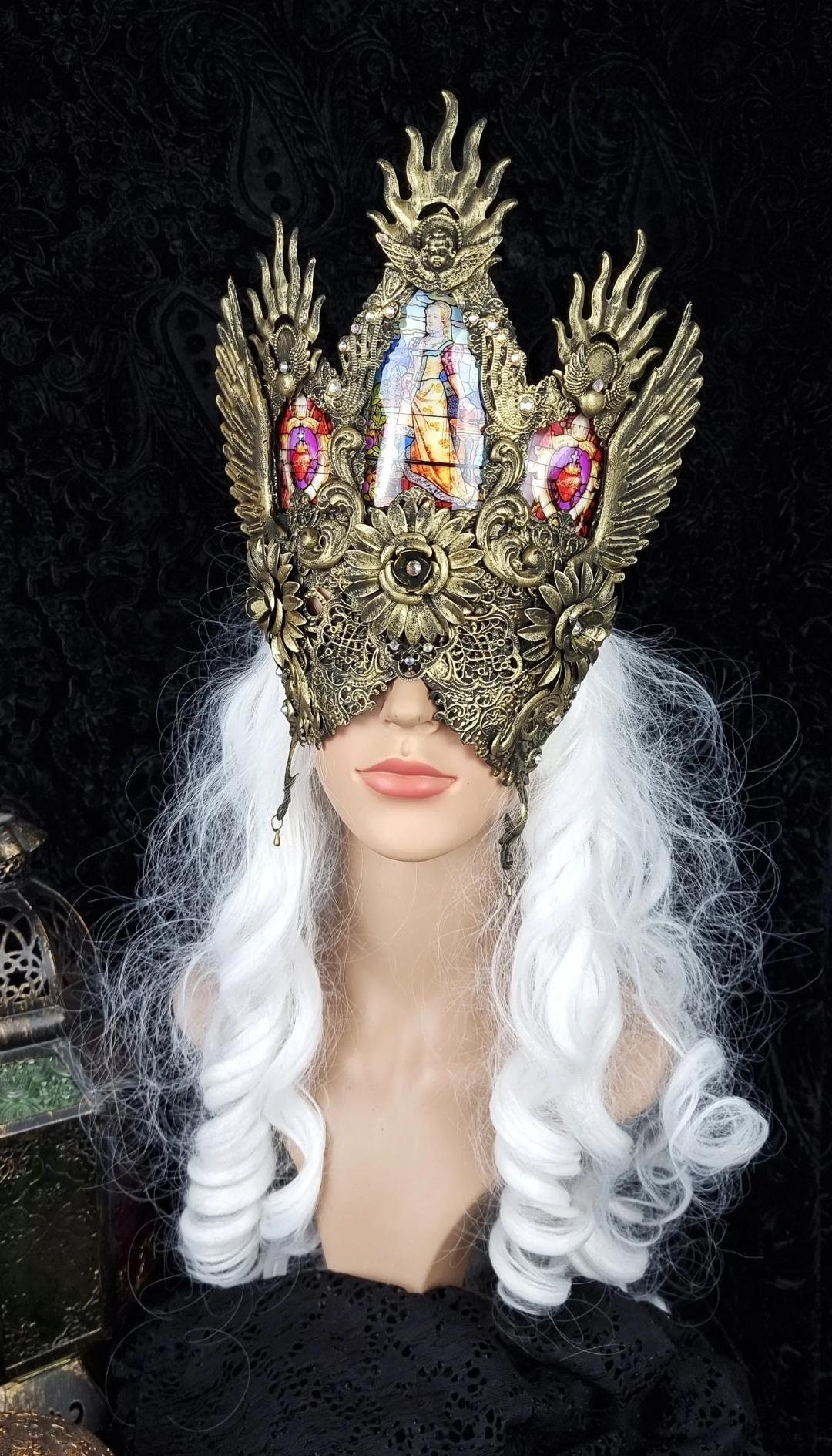 Made to Order / Church Window Stained Glass Blind Mask, Cathedral ...