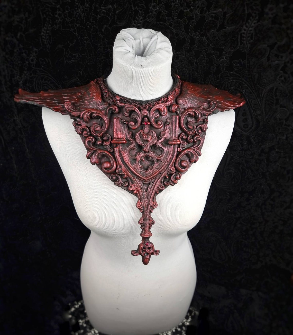 Chest Armor, "gargoyle" Collar, Larp, Gothic, Cathedral Headpiece ...